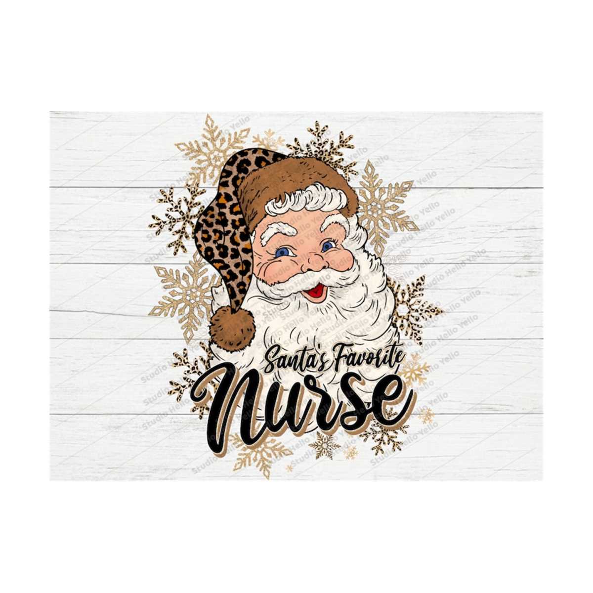 Santa's Favorite Nurse Christmas PNG,Santa Png,Christmas Png | Inspire ...