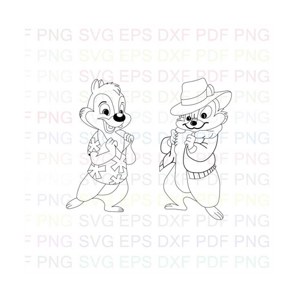 Alvin_and_the_Chipmunks_05 Outline Svg Dxf Eps Pdf Png, Cric | Inspire ...