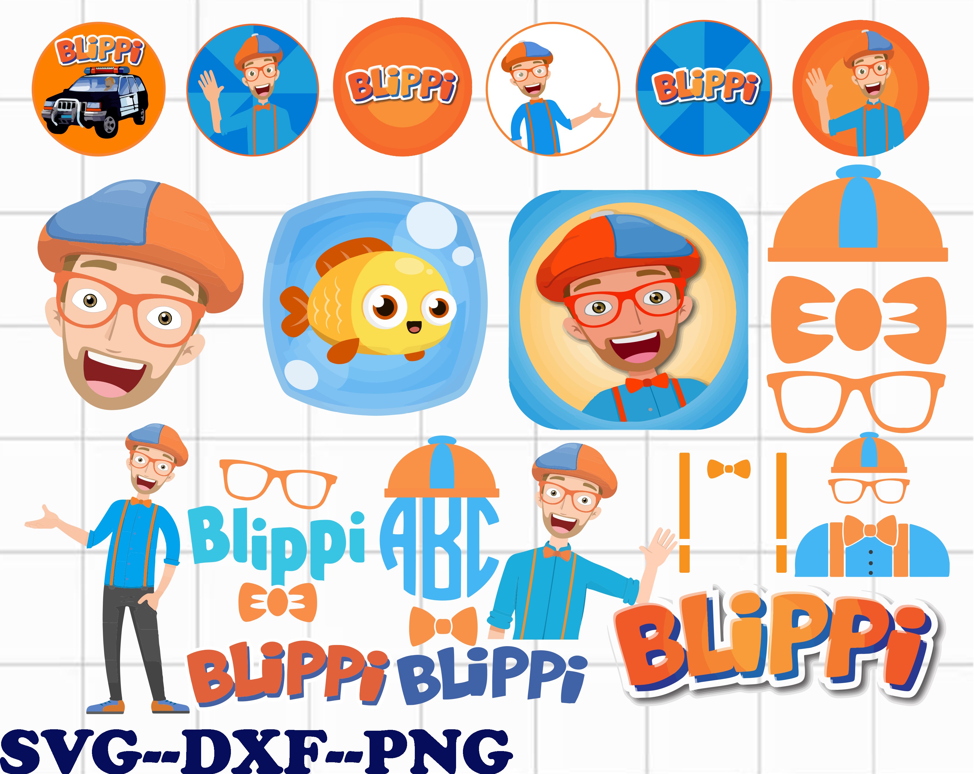 Blippi SVG, Bundles Blippi SVG, PNG,DXF, PDF, JPG... | Inspire Uplift