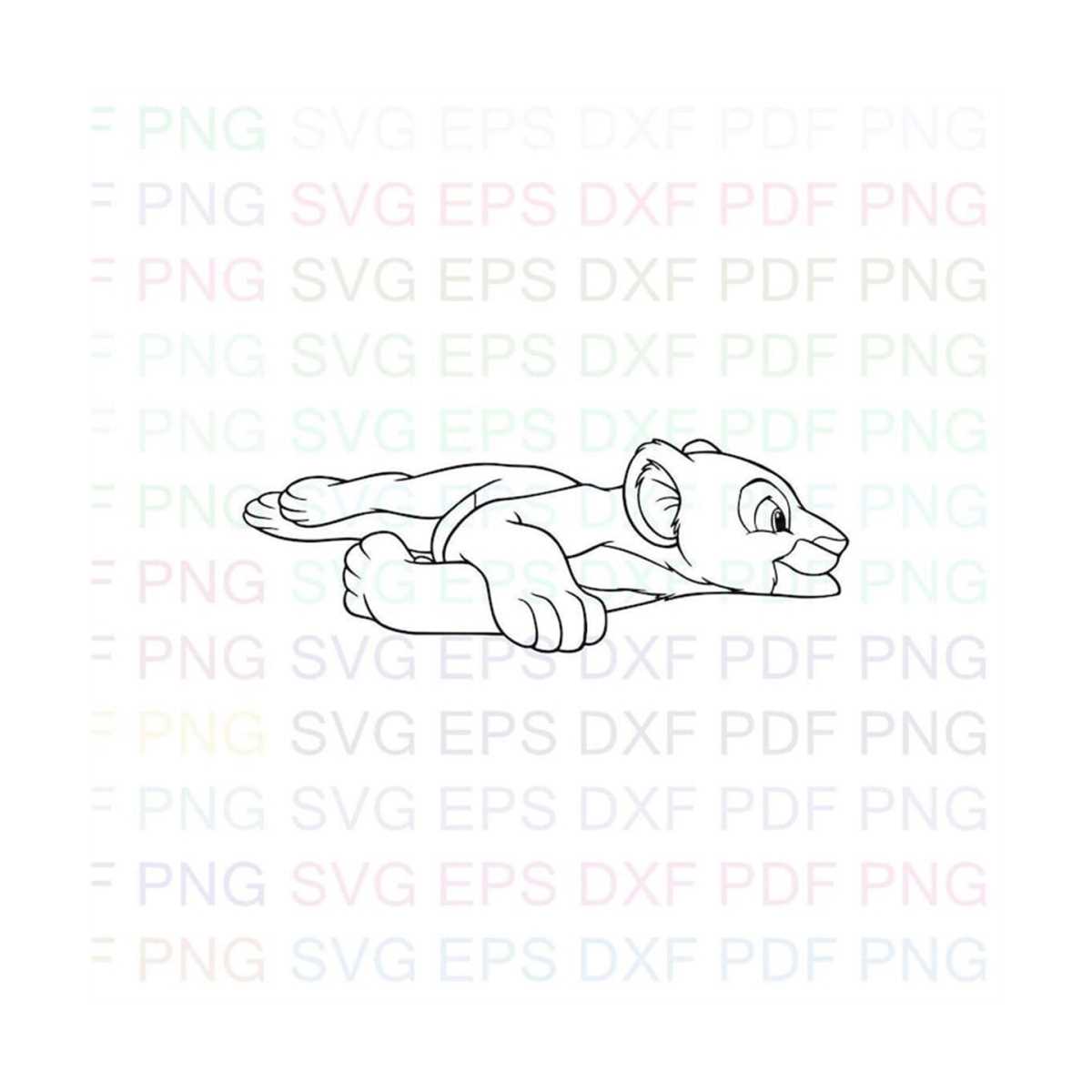 Nala_The_Lion_King_3 Outline Svg Dxf Eps Pdf Png, Cricut, Cu | Inspire ...