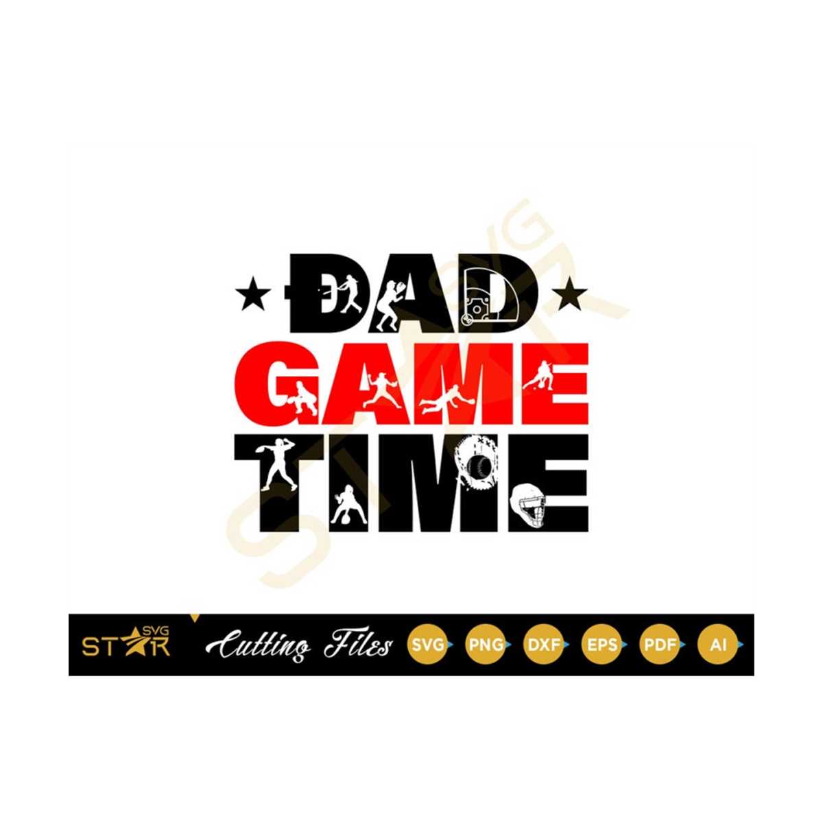 Dad Game Time Svg, Dad SVG, Fathers Day Gift, Digital Downlo | Inspire ...