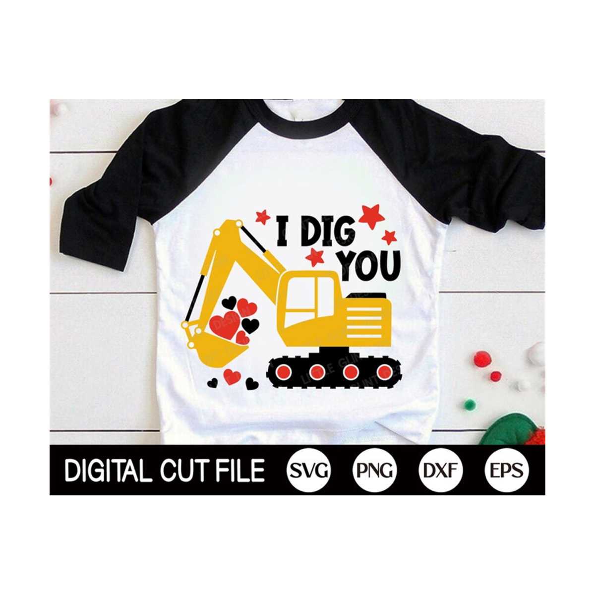 I dig you SVG, Kids Valentine SVG, Excavator Svg, Funny Vale - Inspire ...