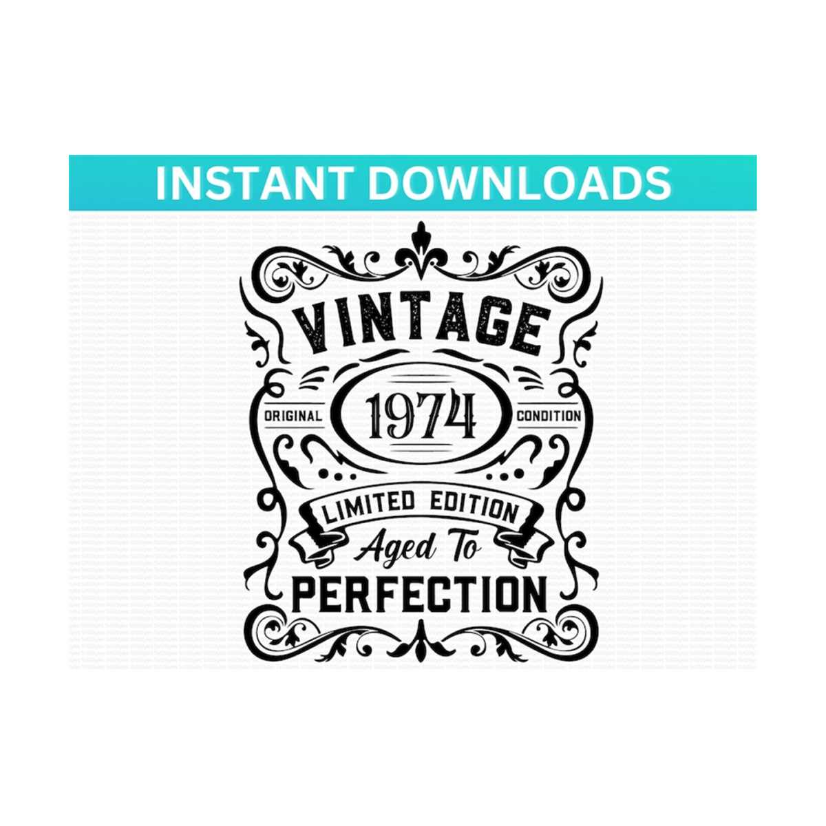 49th Birthday SVG PNG Vintage 1974 SVG, Birthday Svg, Limite | Inspire ...