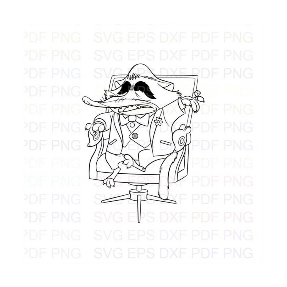 Mr_Big_Zootopia Outline Svg Dxf Eps Pdf Png, Cricut, Cutting | Inspire ...