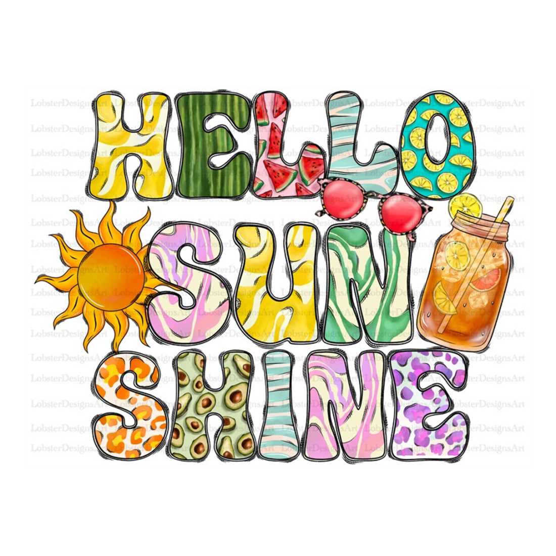 Hello Sun Shine Png Sublimation Design, Hello Summer Png, We - Inspire ...