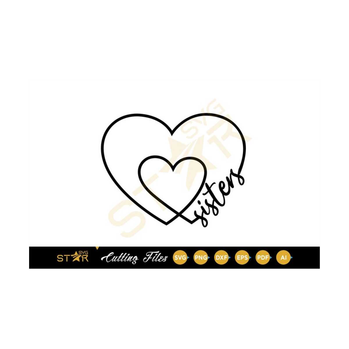 Sisters SVG, Family svg, Sibling SVG, Sisters Hearts svg, Cu | Inspire ...