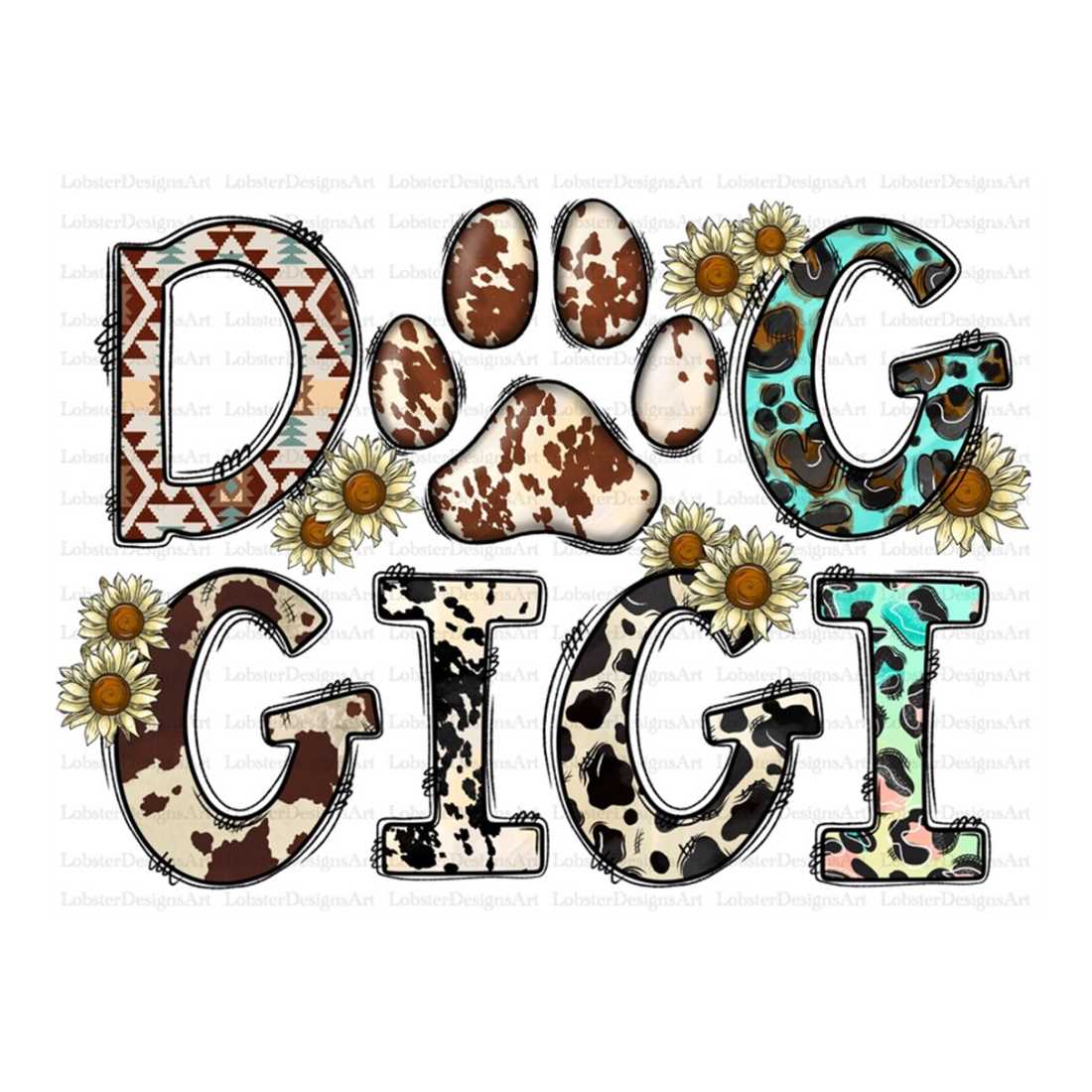 Dog Gigi Png, Gigi Png, Gigi Design, Cowhide, Dog Png, Flowe - Inspire ...
