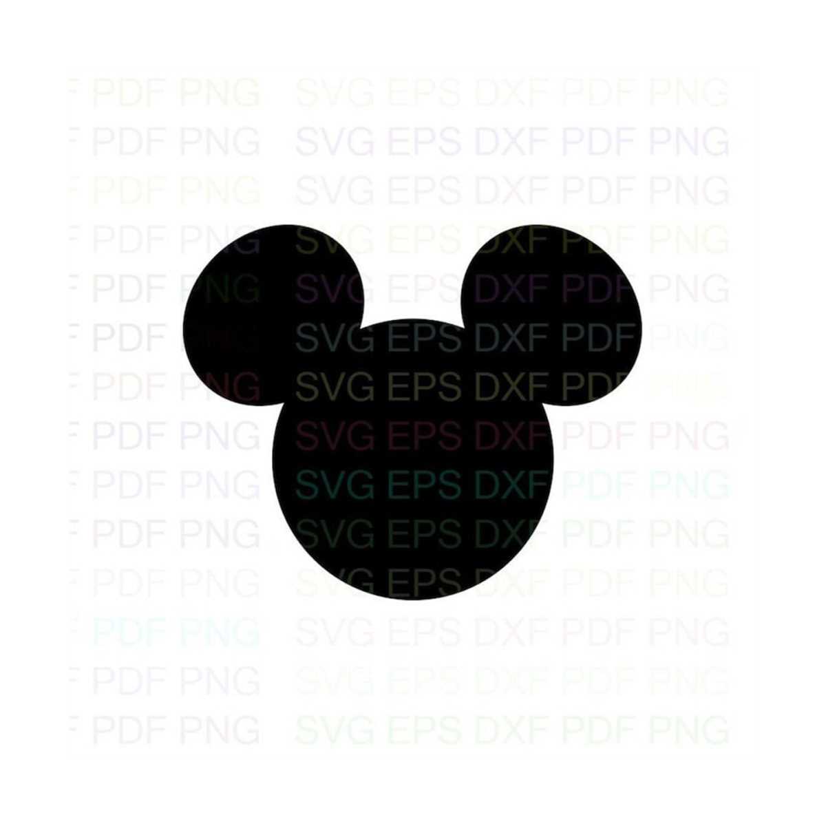 Mickey_Mouse_Mickey_Mouse Outline Svg Dxf Eps Pdf Png, Cricu - Inspire ...