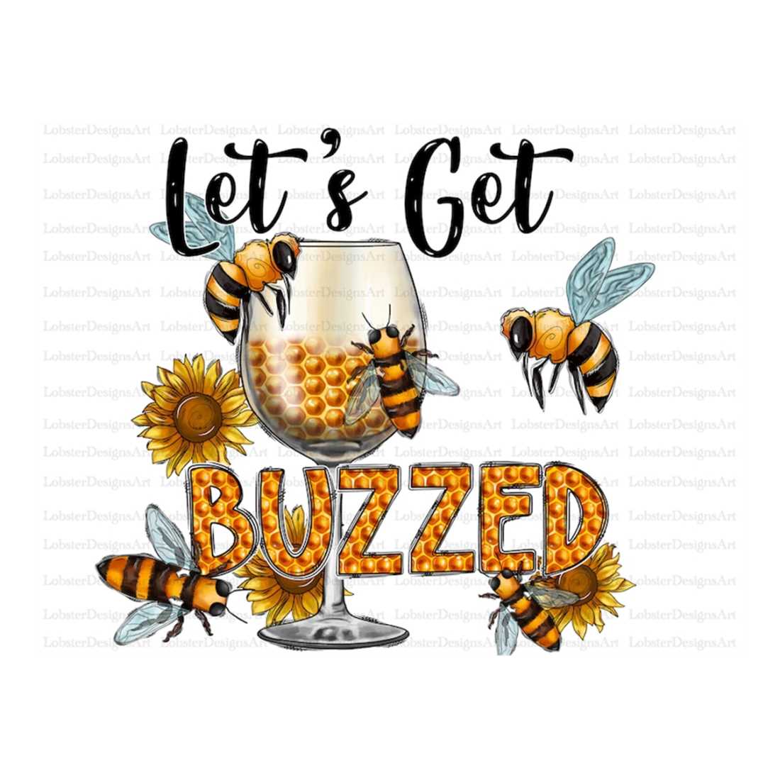 Let's Get Buzzed Sublimation Design Png, Buzzed Png, Bee Kin | Inspire ...