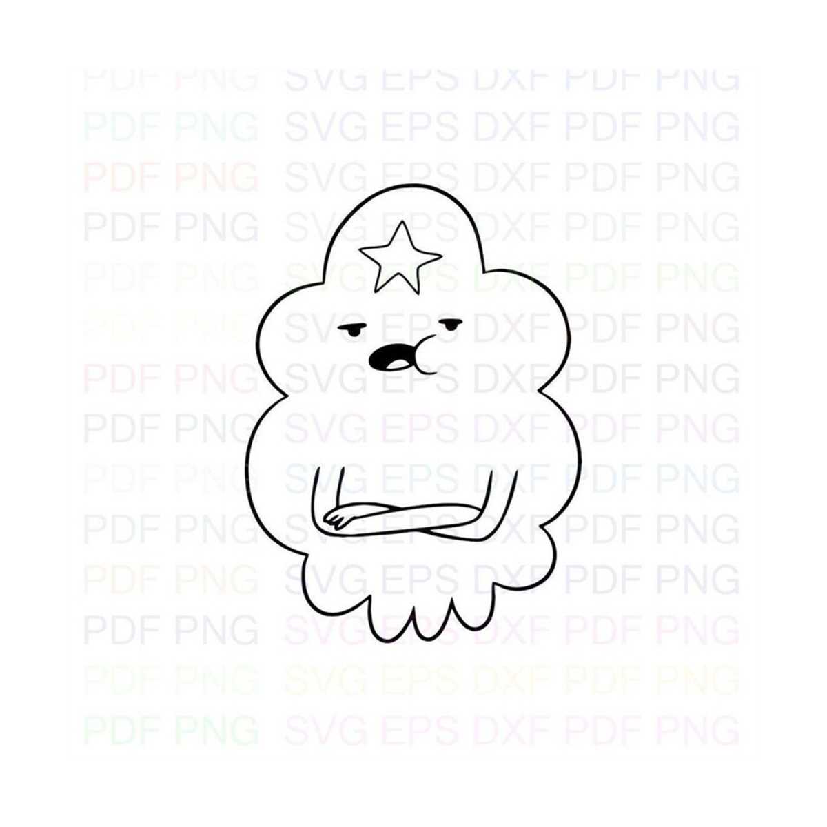 Lumpy_Space_Princess_2_Adventure_Time Outline Svg Dxf Eps Pd | Inspire ...