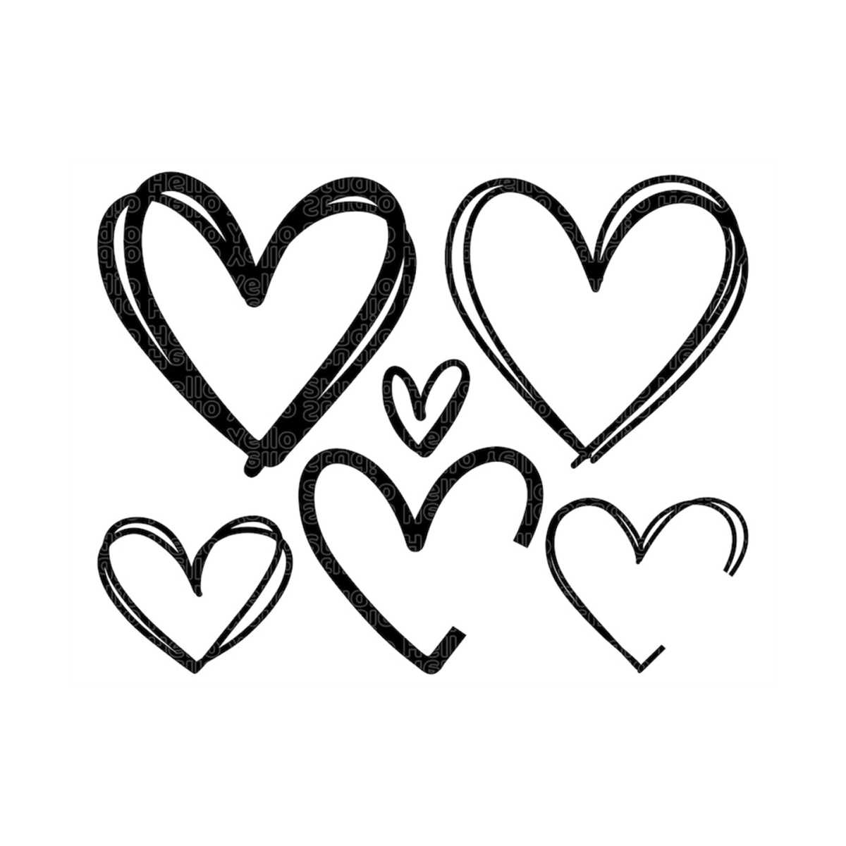 Heart Svg Bundle, Heart Svg, Hand Drawn Heart svg, Open Hear - Inspire ...