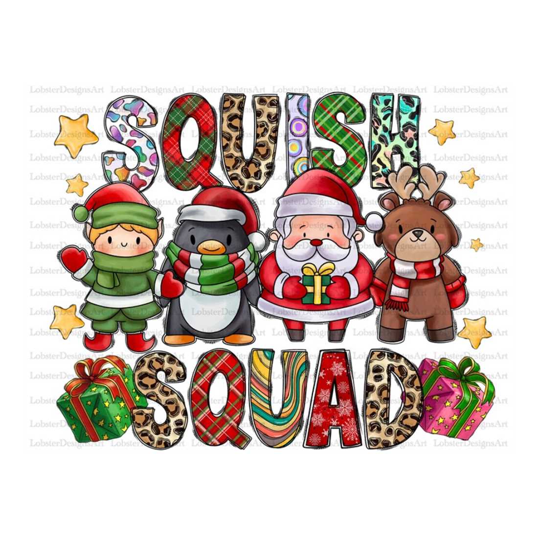 Squish Squad Cute Merry Squishmas design Layered PNG digital | Inspire ...