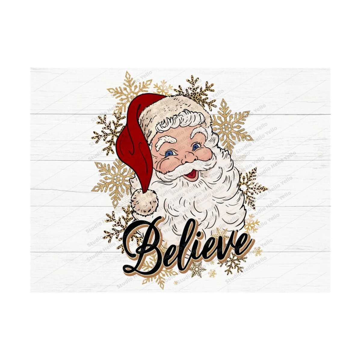 Santa believe PNG, Santa Png, Christmas Png, Santa sublimati | Inspire ...