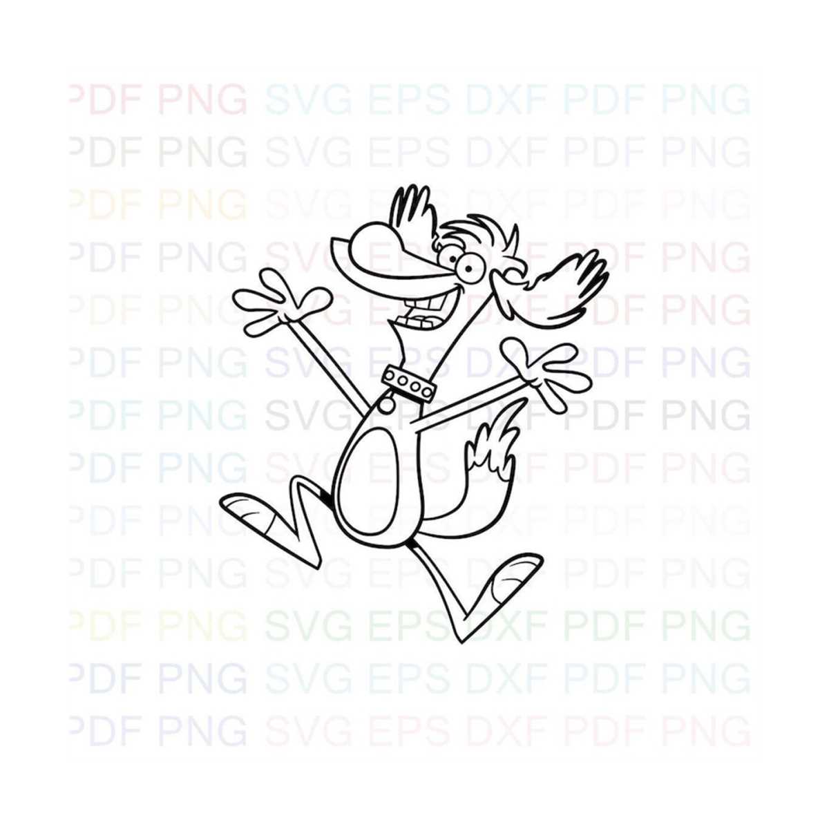 HAL_Nature_Cat Outline Svg Dxf Eps Pdf Png, Cricut, Cutting - Inspire ...
