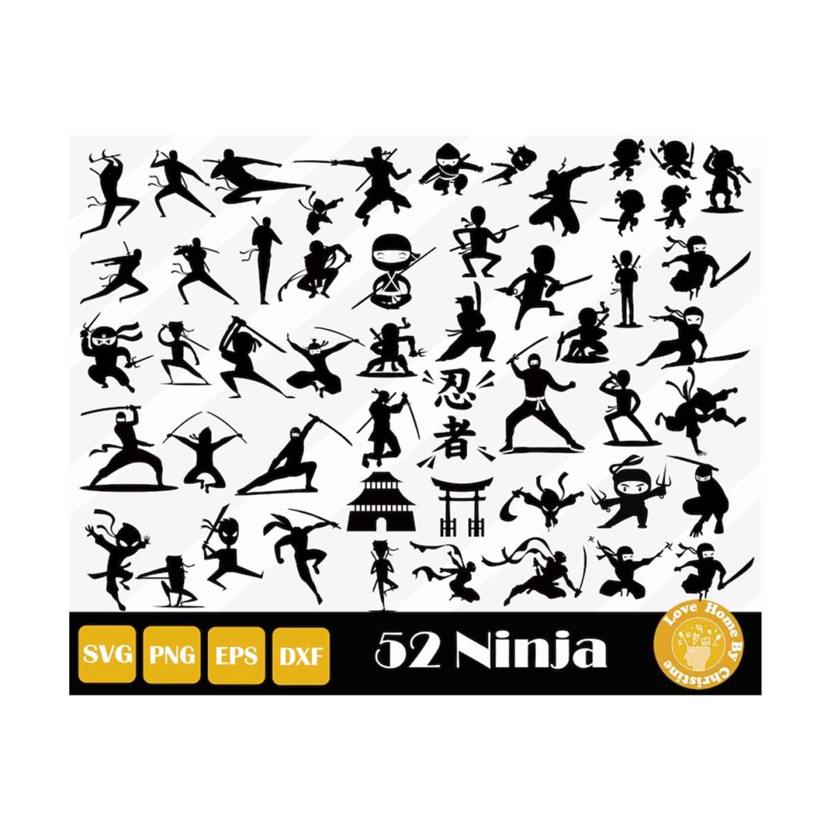 52 Ninja Svg, Ninja Warrior Svg, Ninja Star Svg, Karata Cut | Inspire ...