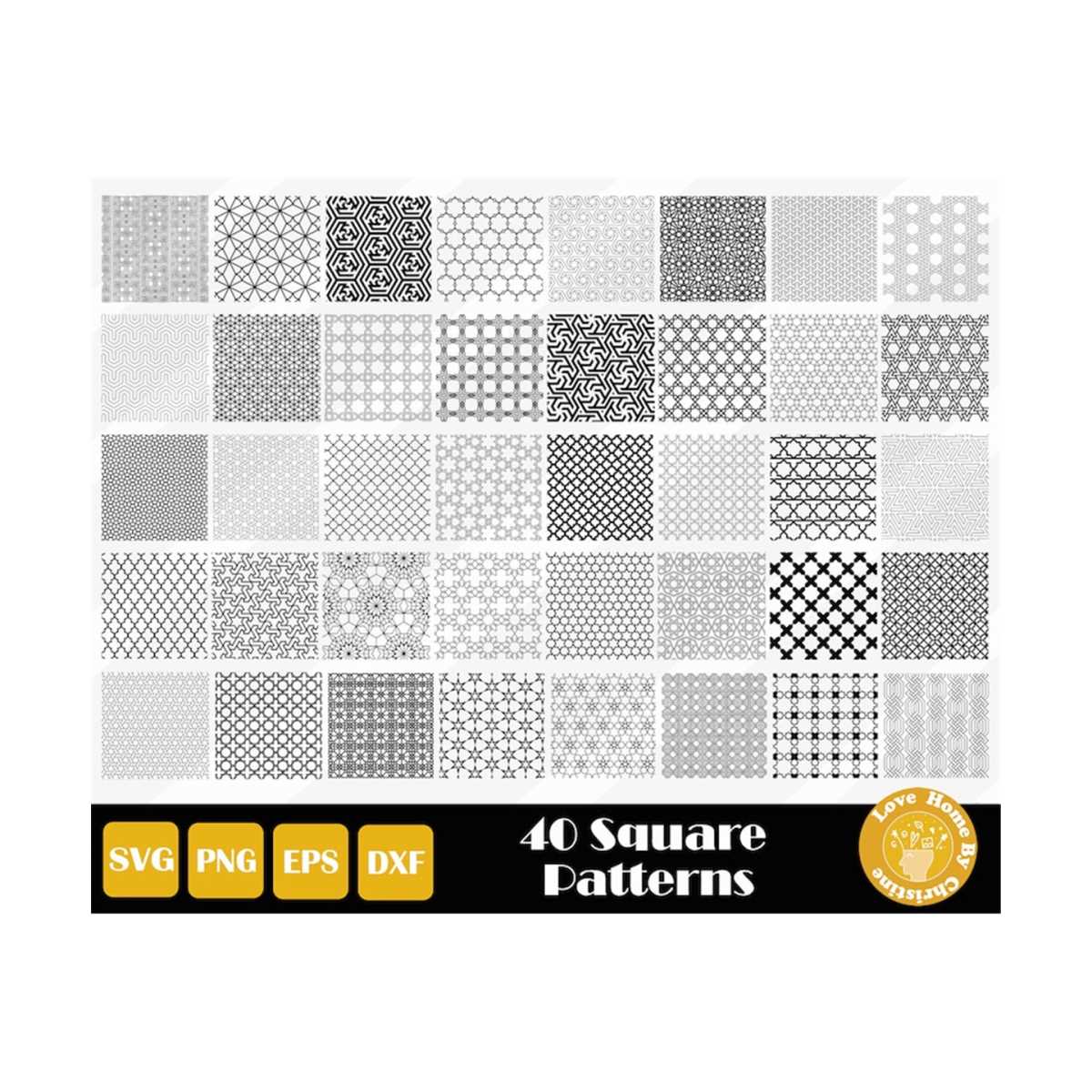 40 Square Seamless Patterns, Geometrical Patterns, Mandala S | Inspire ...