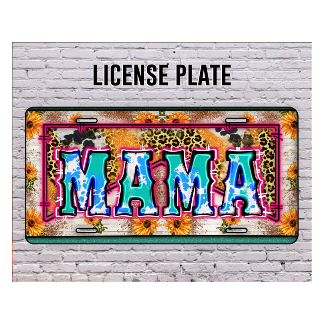 Western Mama License Plate Png, Western Design Png, Mama Lic - Inspire ...