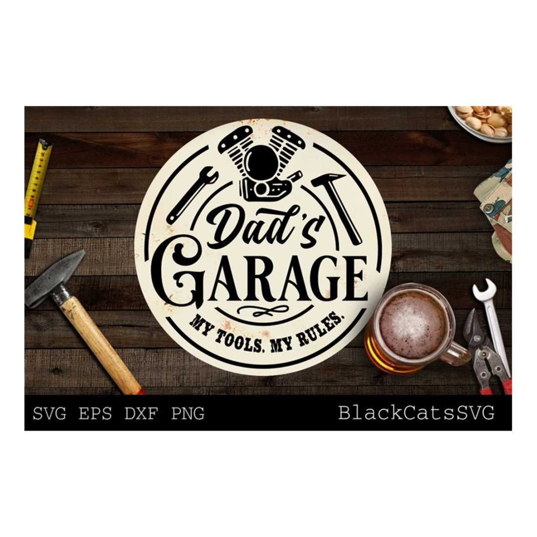 Dad's Garage svg, Garage svg, Round sign garage svg, Dads ga | Inspire ...
