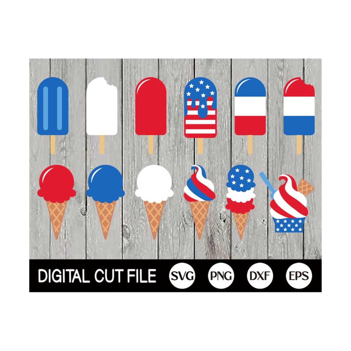 Patriotic Popsicle Svg Bundle, 4th of July Svg, American Fla | Inspire ...