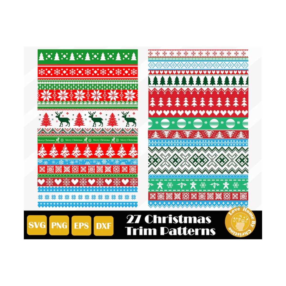 27 Christmas Border Svg, Trim Ornament Svg, Zentangle Cut Fi | Inspire ...
