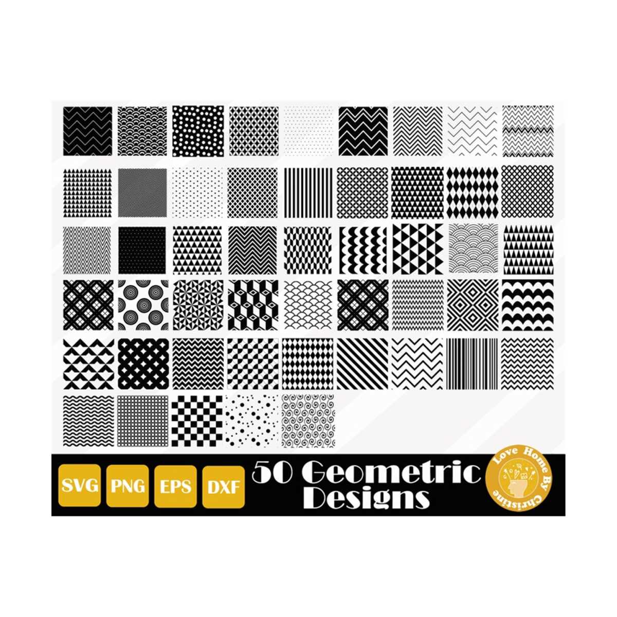 50 Geometric Design Svg, Geometric Shape Svg, Seamless Patte | Inspire ...