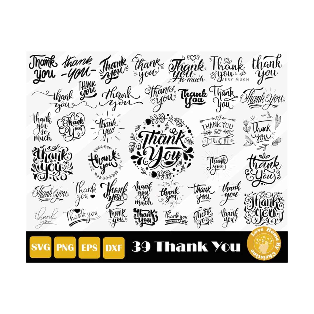 39 Thank you Svg, Thank you Clipart, Thank you Cut Files for | Inspire ...