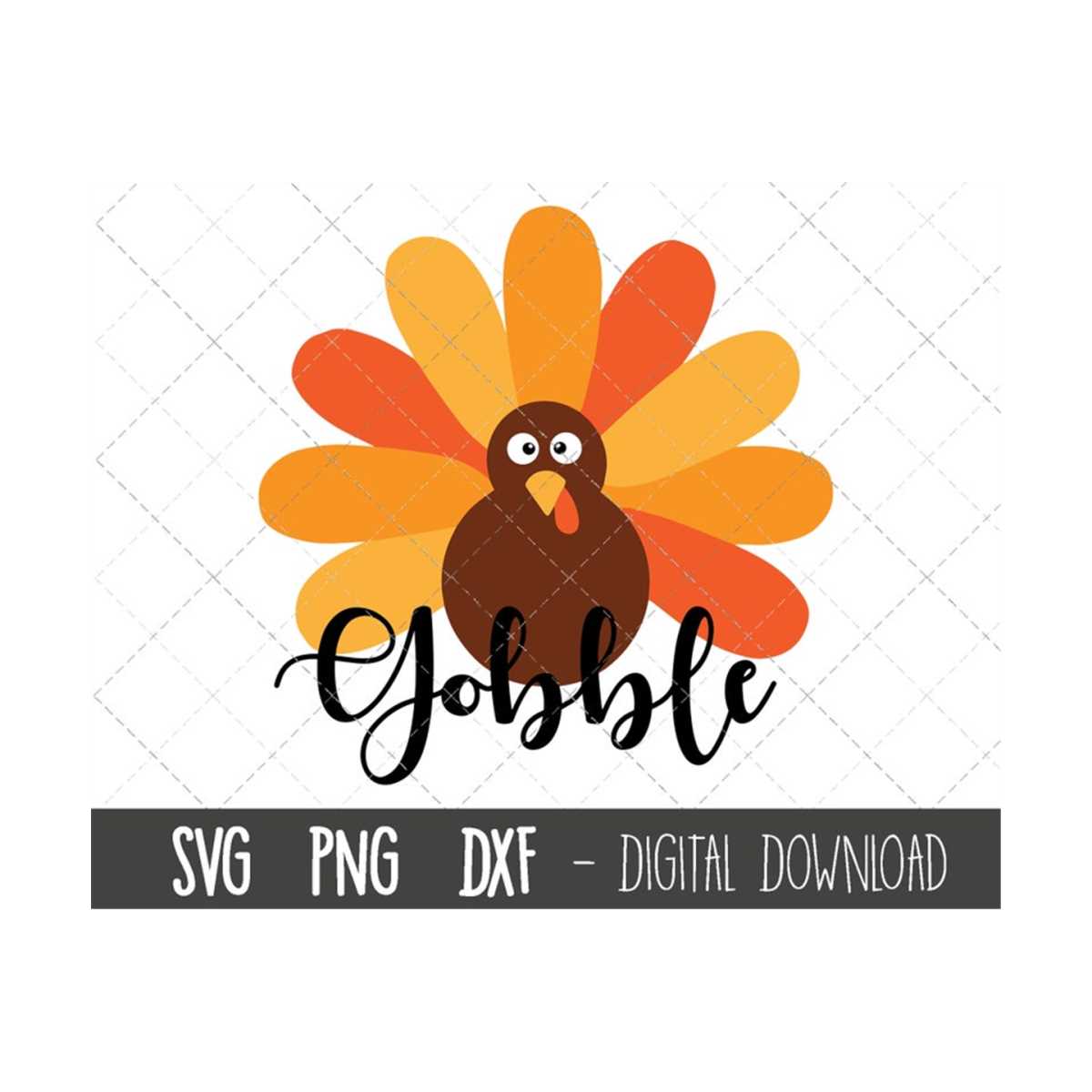 Thanksgiving turkey svg, turkey svg, gobble gobble svg, than | Inspire ...