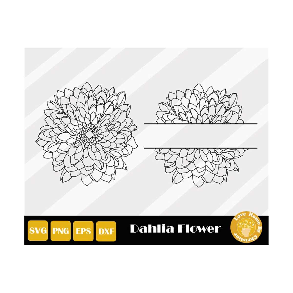 Dahlia Svg, Dahlia Cut File, Flower Svg, Nature Svg, Wildflo - Inspire ...