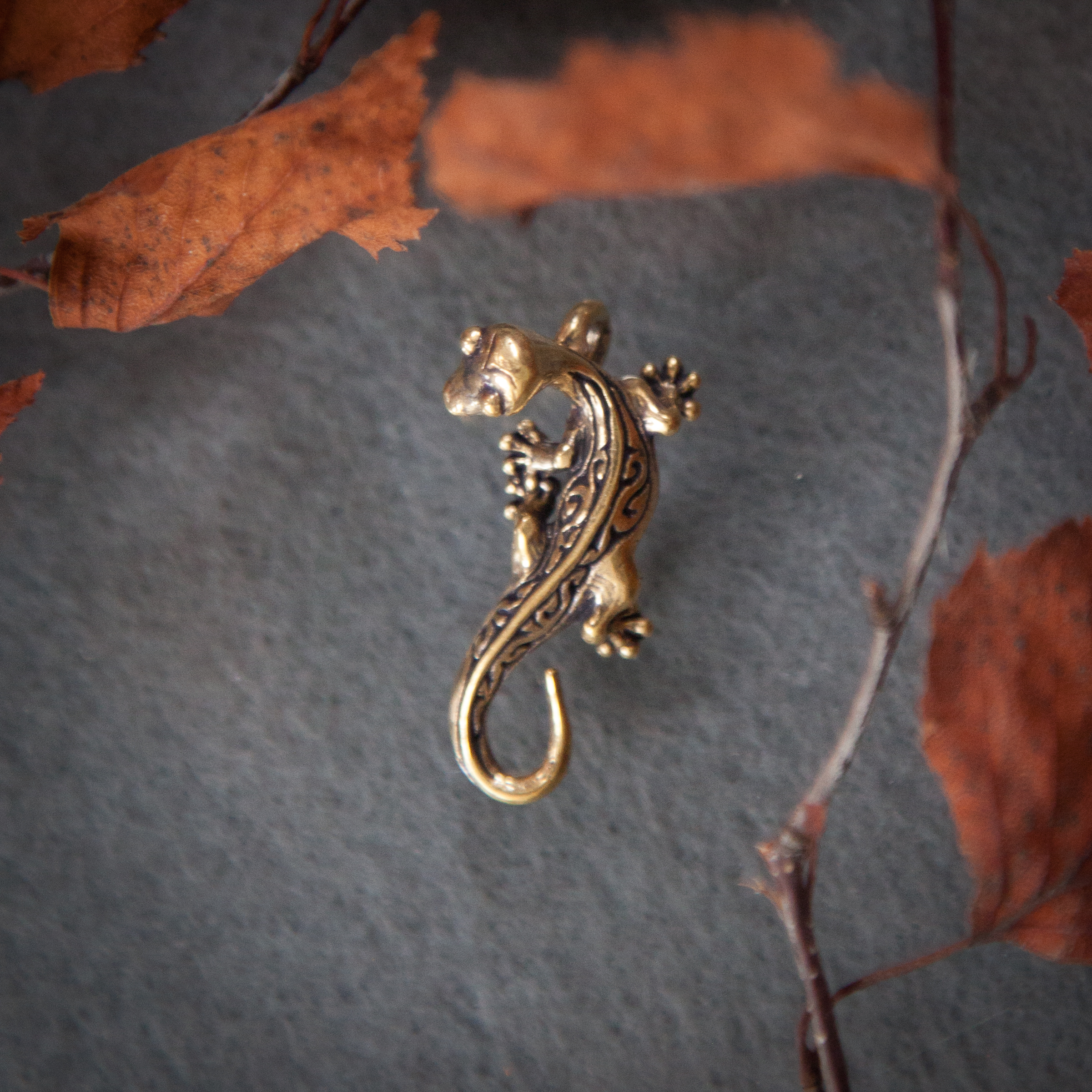 Lizard pendant. Gekko necklace. Jewelry for her. Handmade | Inspire Uplift