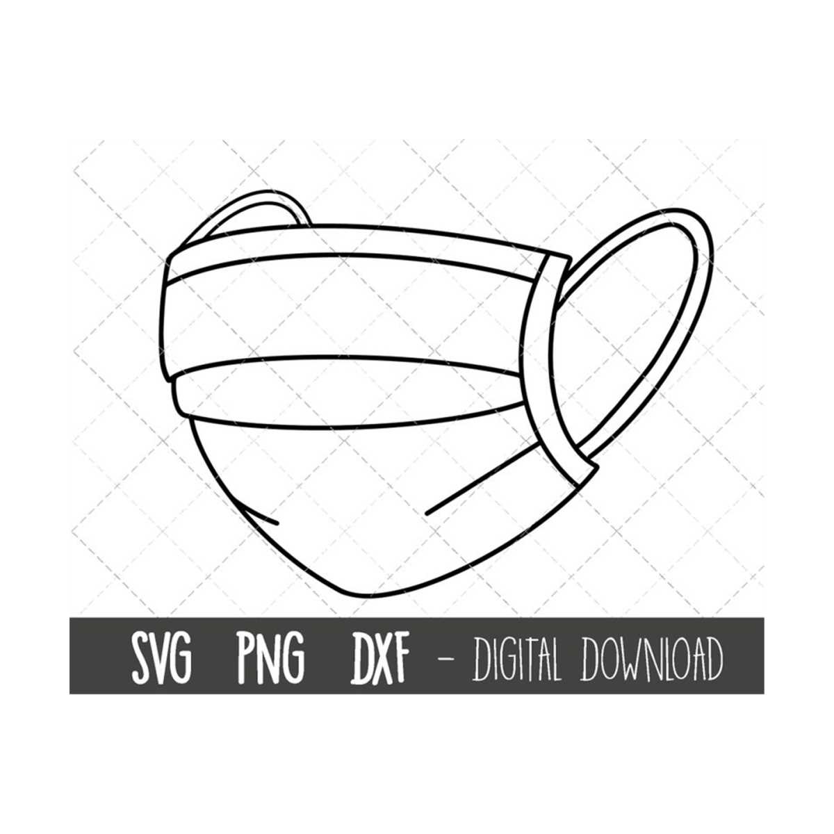 Face mask svg, face mask clipart, face mask silhouette, face | Inspire ...