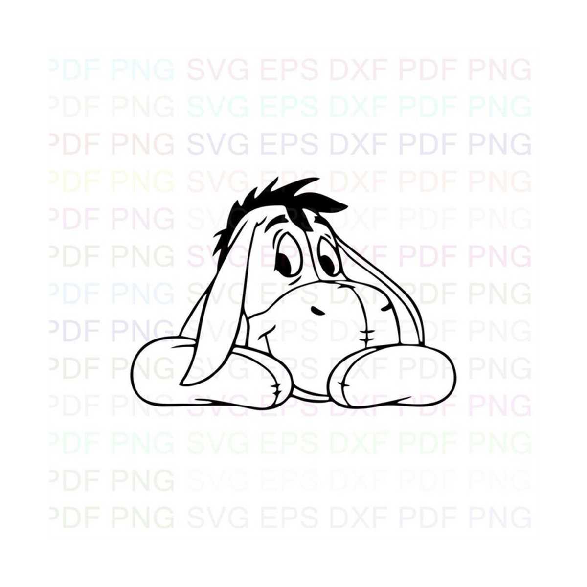 Eeyore_Donkey_Winnie_the_Pooh Outline Svg Dxf Eps Pdf Png, C - Inspire ...