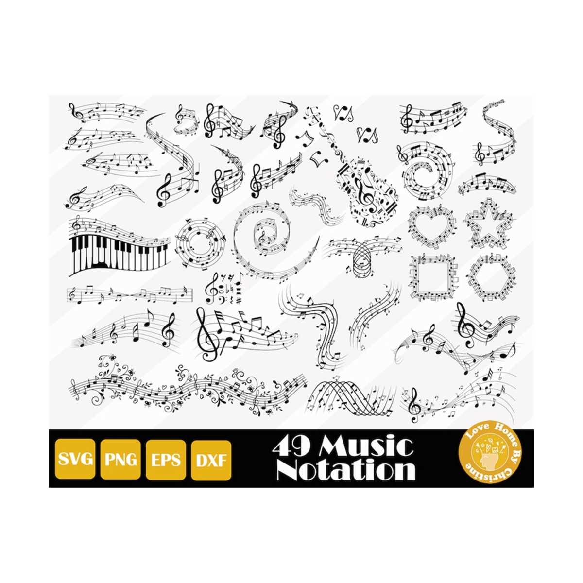 49 Music Svg, Guitar Svg, Music Clipart, Music Note Svg Cut | Inspire ...
