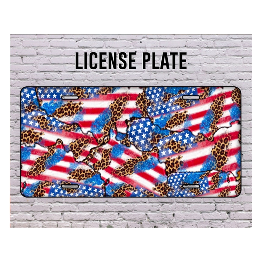 American Map License Plate Png, US Flag License Plate Sublim - Inspire ...