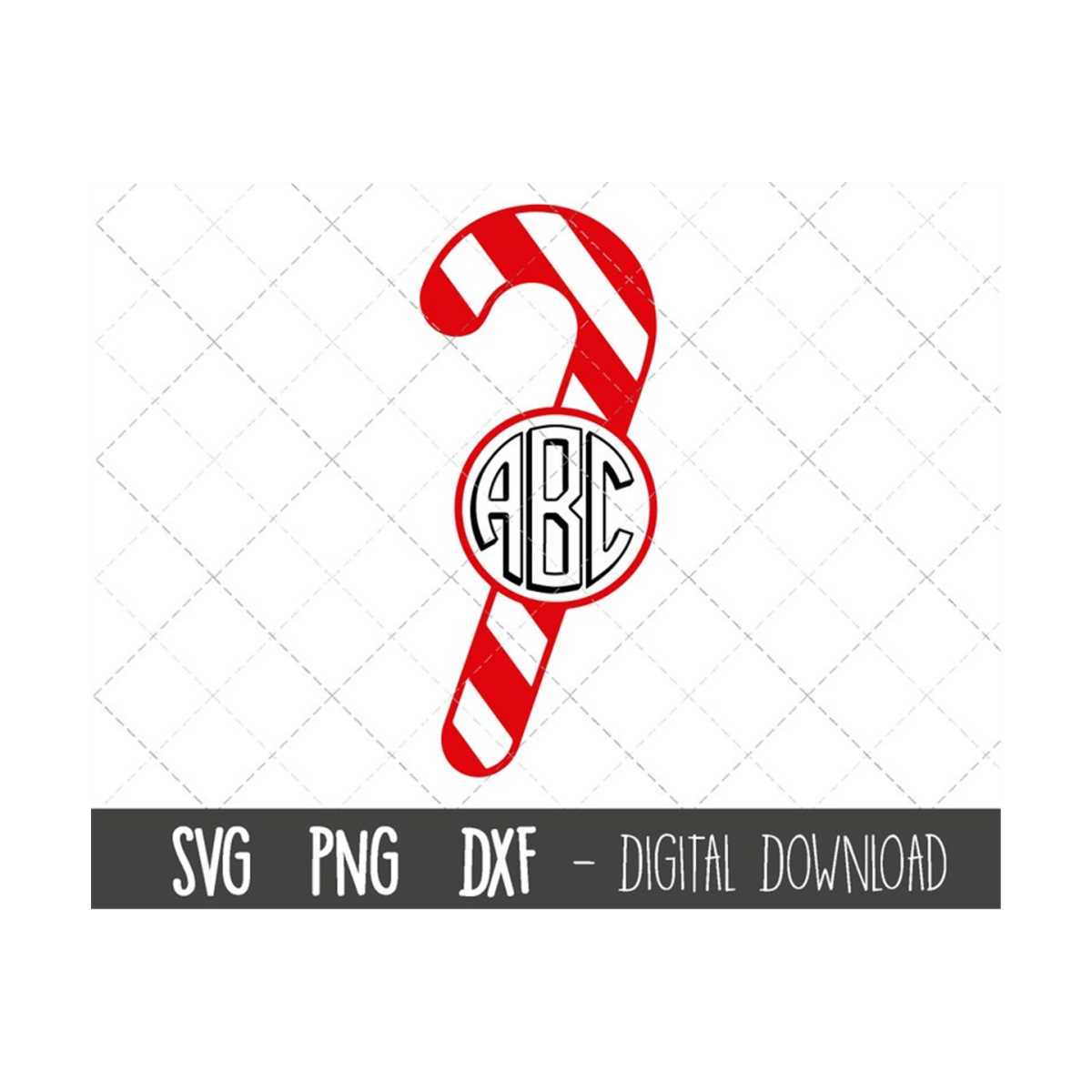 Candy cane SVG, christmas svg, candy cane monogram clipart, | Inspire ...