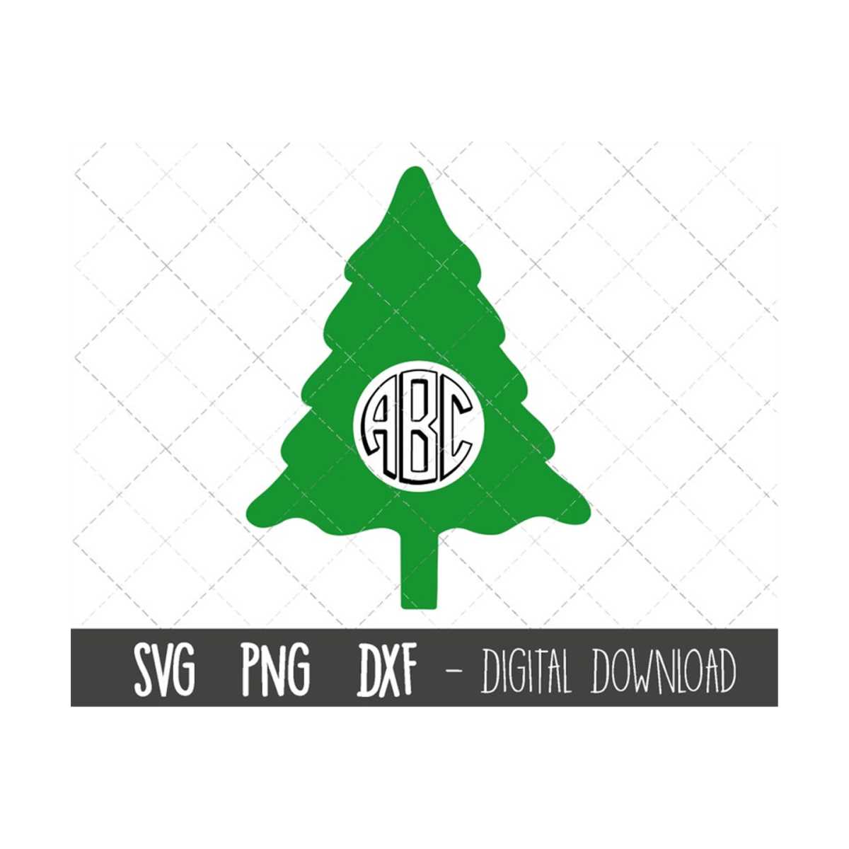 Christmas tree monogram svg, christmas tree clipart, christm - Inspire ...