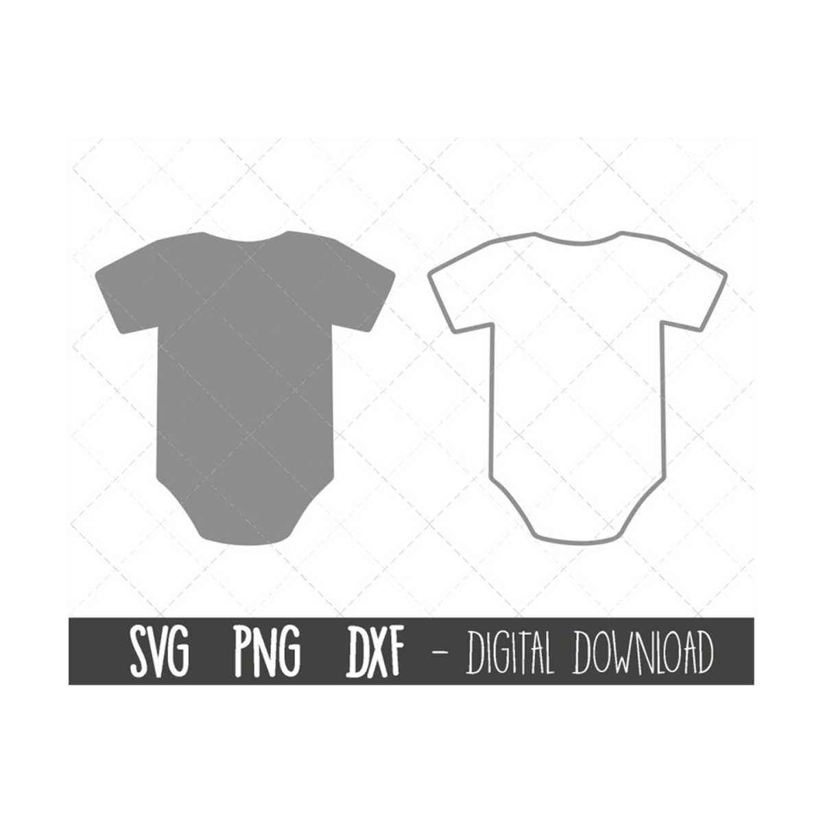 Baby onesie SVG, baby romper outline, onesie silhouette, nur | Inspire ...