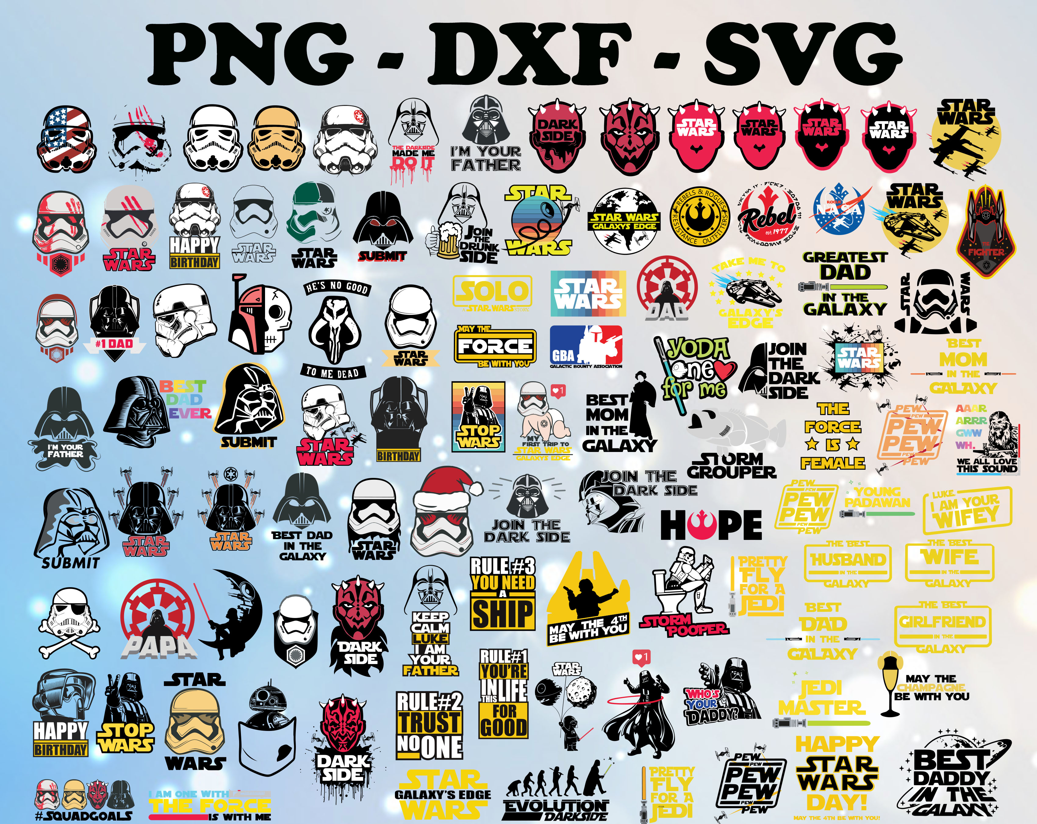 Star Wars SVG, Bundles Star Wars SVG, PNG,DXF, PDF, JPG... | Inspire Uplift