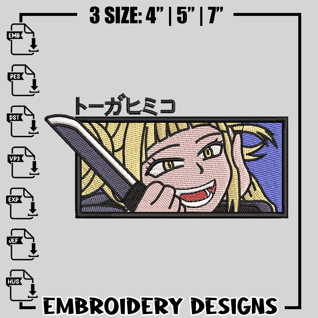 Toga Himiko embroidery design, my hero academia embroidery, | Inspire ...