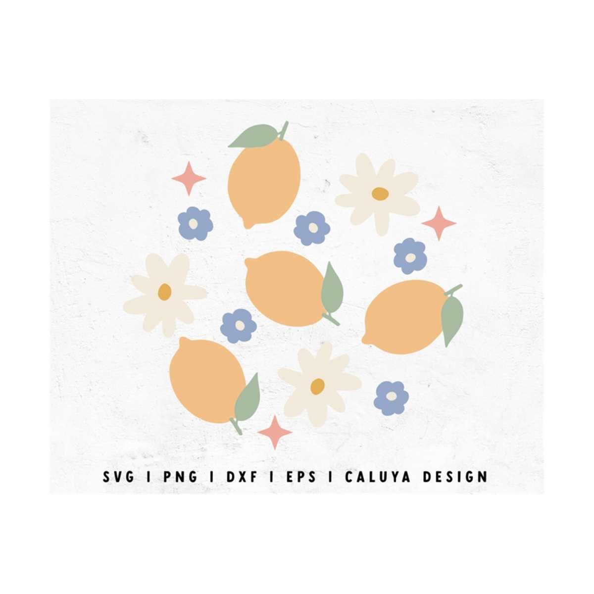 Lemon SVG | Retro Lemon SVG | Spring Flower SVG | Lemon Flow - Inspire ...