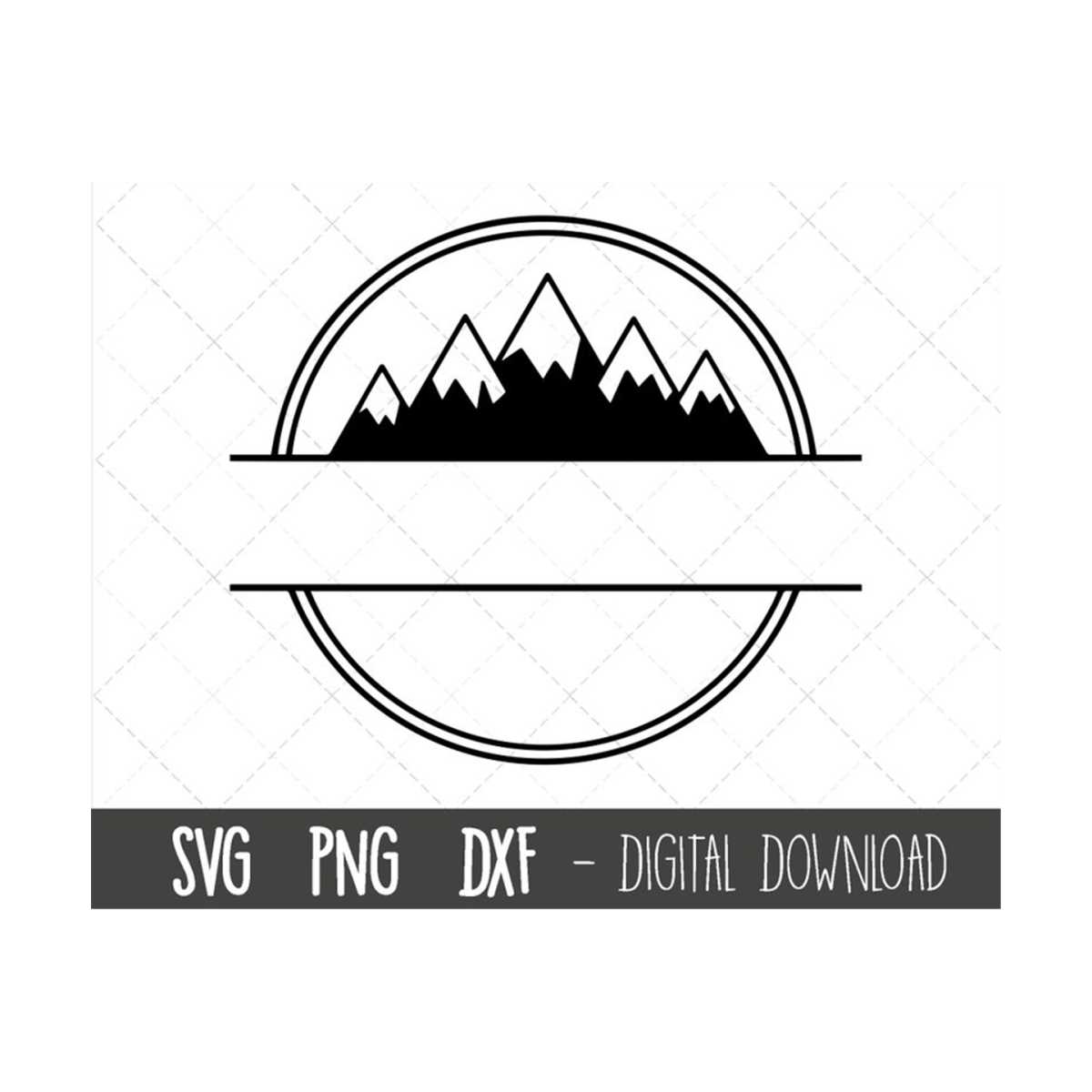 Mountain split name frame svg, mountain range monogram, moun | Inspire ...