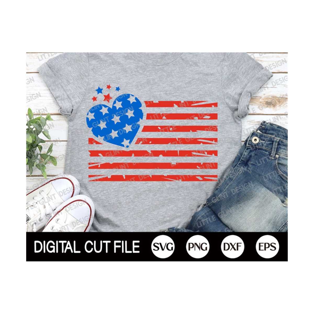 Fourth of July Svg, American Heart Flag Svg, Independence da | Inspire ...