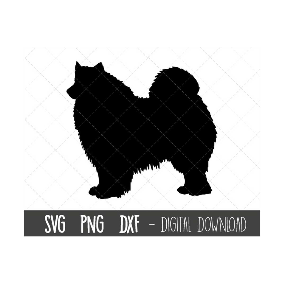 Samoyed svg, dog svg, Samoyed silhouette, Samoyed outline pn - Inspire ...