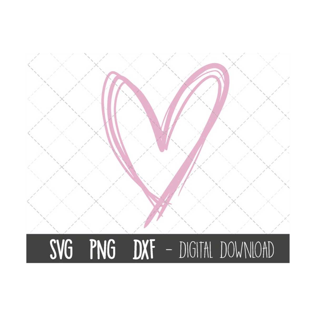 Heart svg, heart doodle svg, heart silhouette, heart clipart - Inspire ...