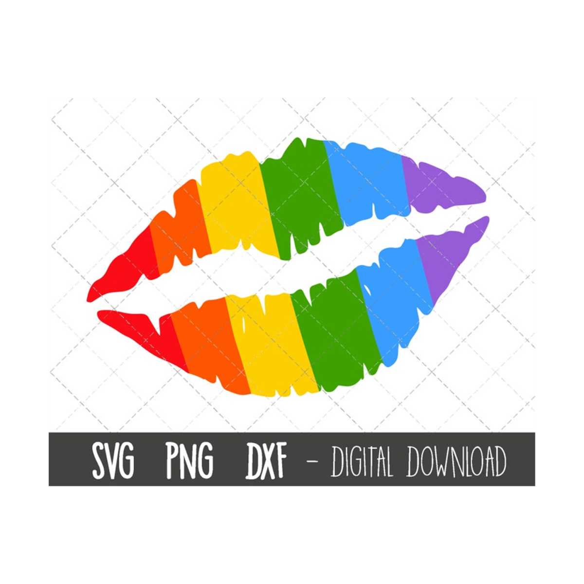 Rainbow lips svg, pride lips clipart, rainbow vector, rainbo - Inspire ...