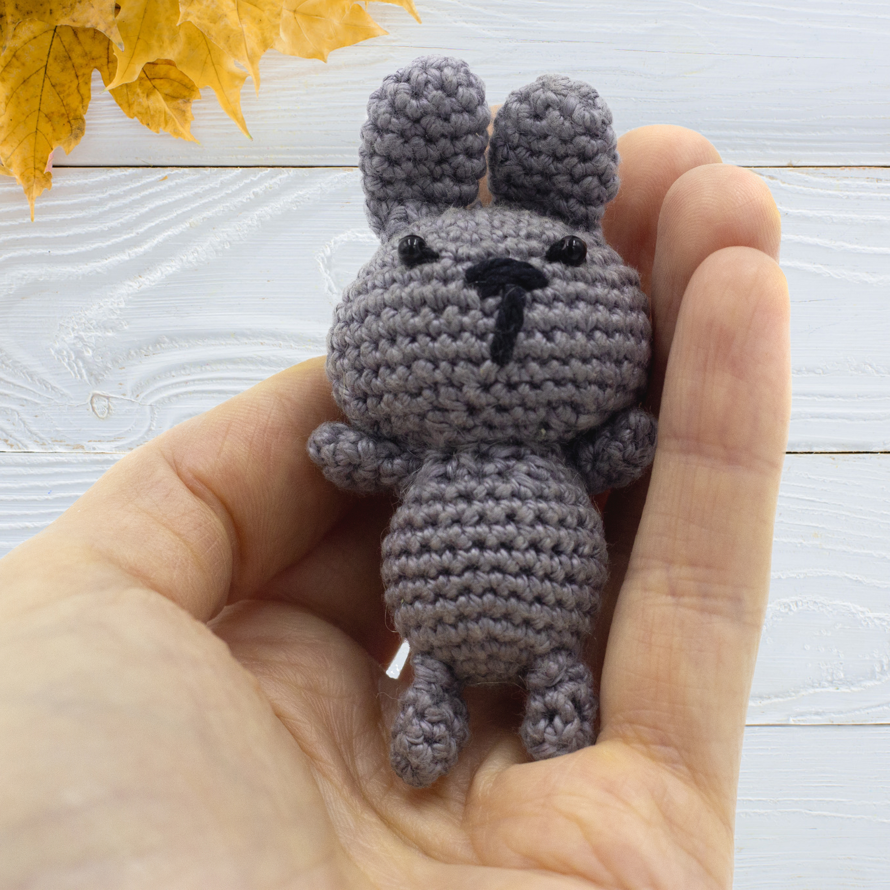 mini rabbit dollhouse miniatures animal gray bunny toy natur | Inspire ...