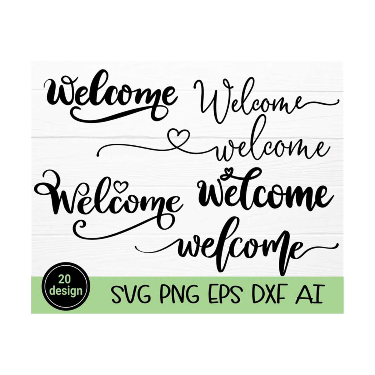 20 SVG,PNG,DXF welcome bundle, welcome svg,welcome png, welc | Inspire ...