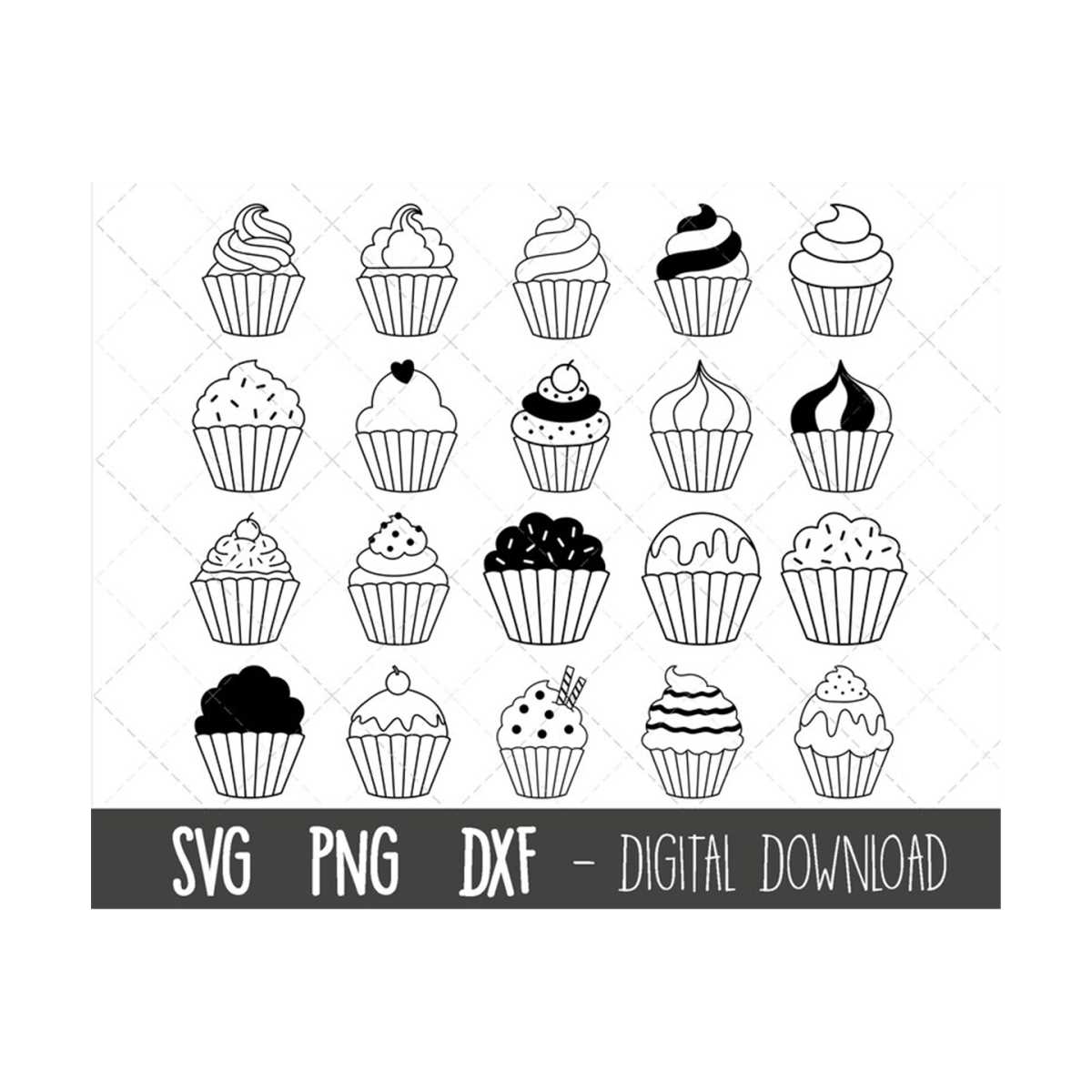 Cupcake SVG, muffin svg, cupcake cut file, cake svg, birthda | Inspire ...