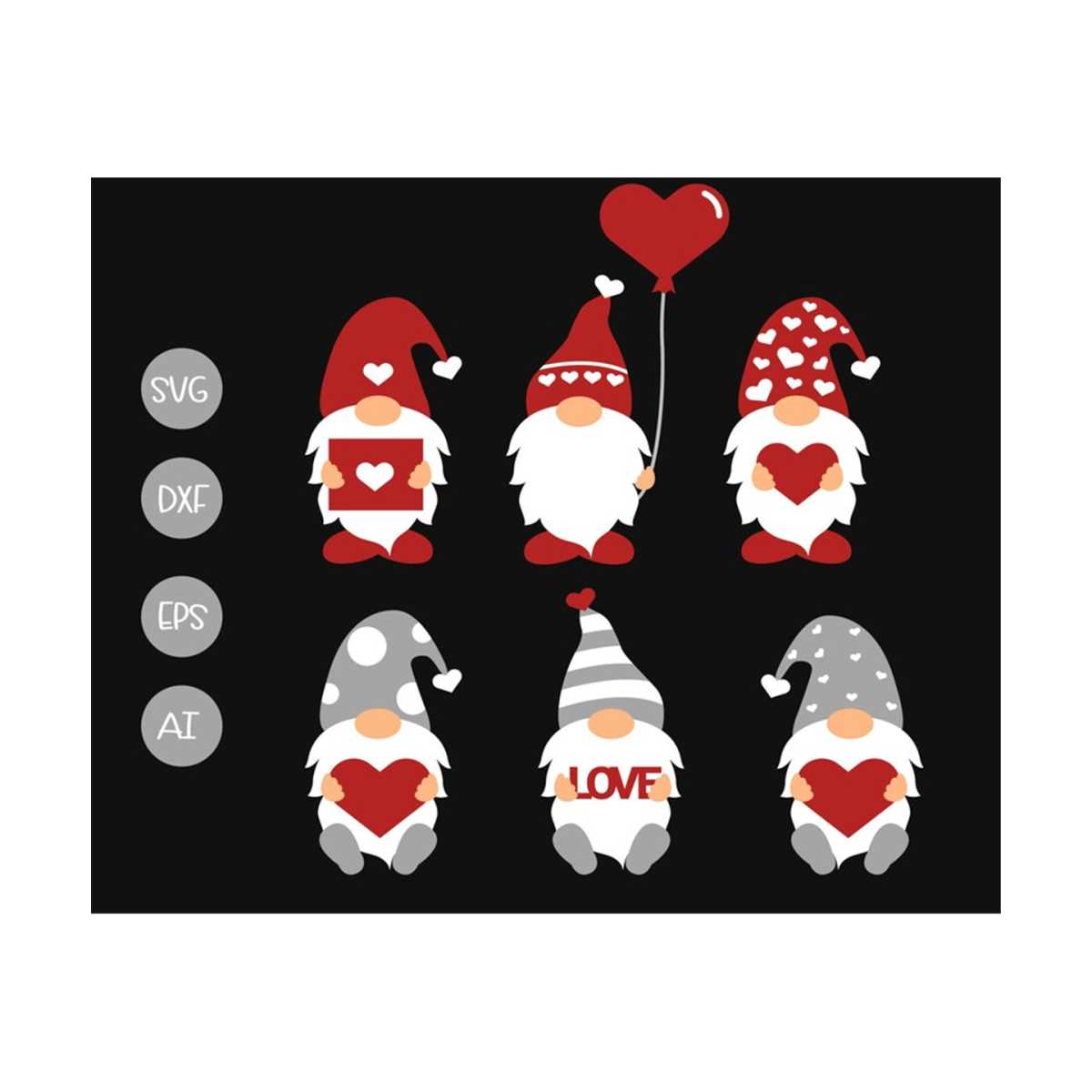 Valentine gnomes svg Bundle, gnomes svg cut file, heart svg, | Inspire ...