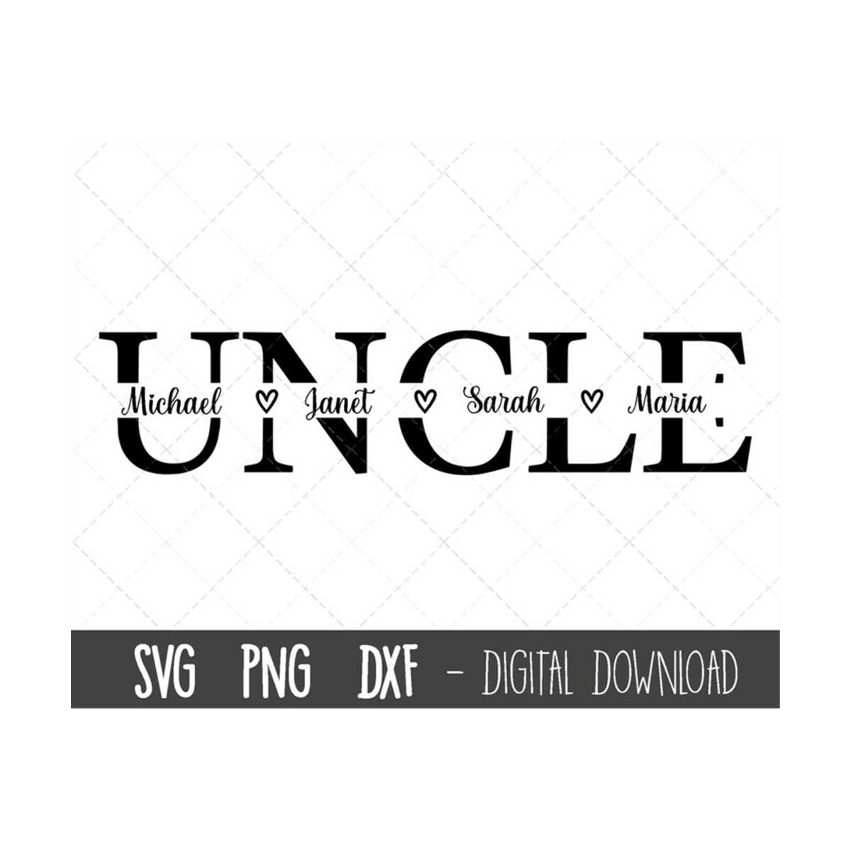 Uncle SVG, Best Uncle SVG, uncle split name frame svg, uncle | Inspire ...