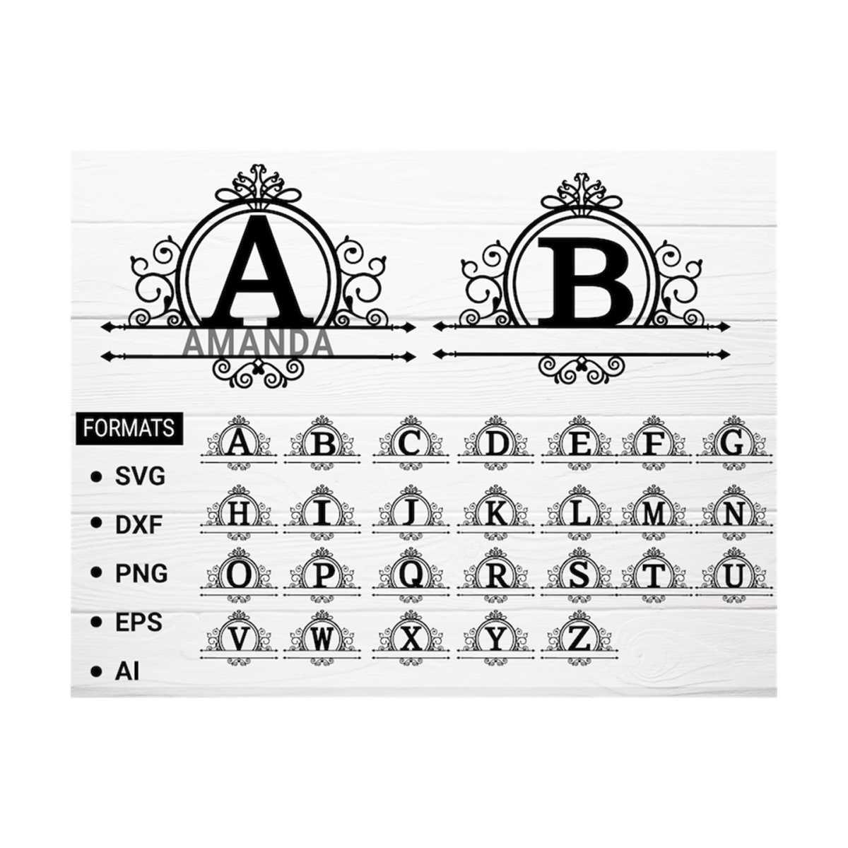 Split Monogram SVG,Split Font,Letter Svg,Split Monogram Lett | Inspire ...